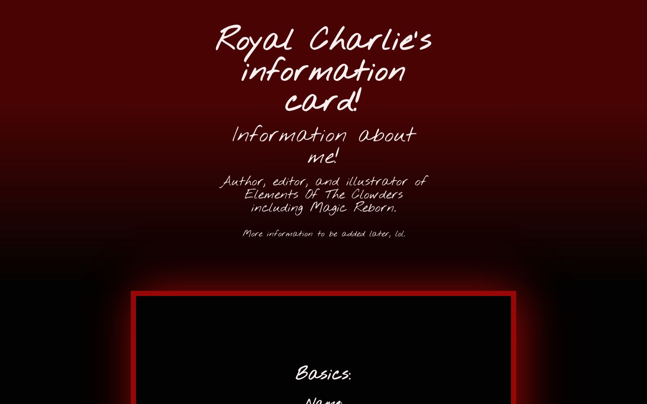 Royal Charlie's Info Card